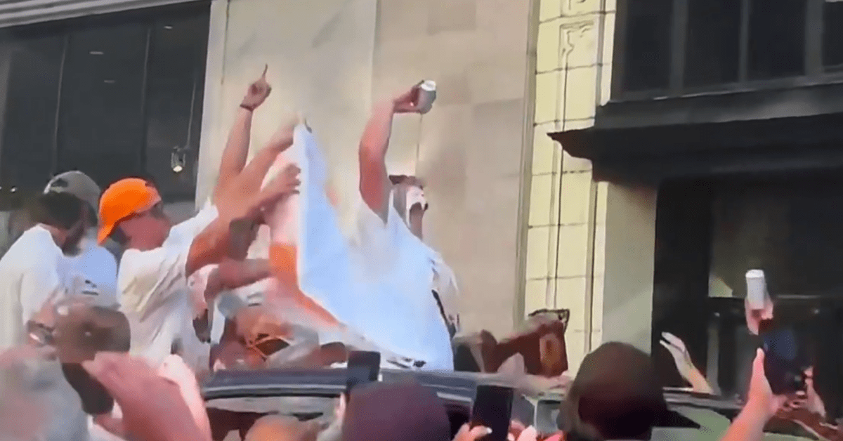 Tennessee first baseman Blake Burke does his best Stone Cold Steve ...