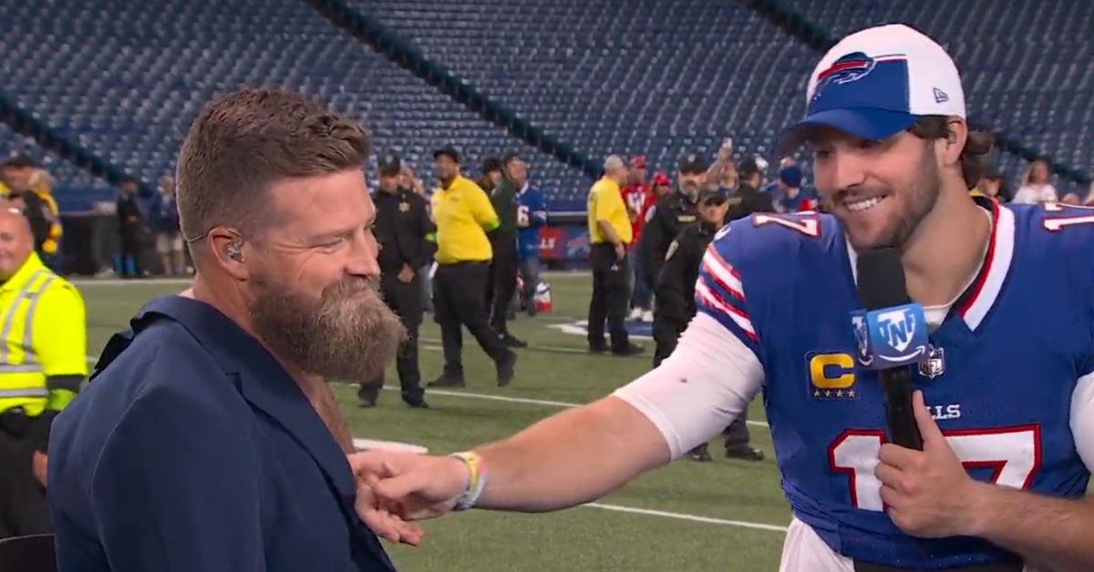 Bills' Josh Allen goes viral with hilarious postgame act