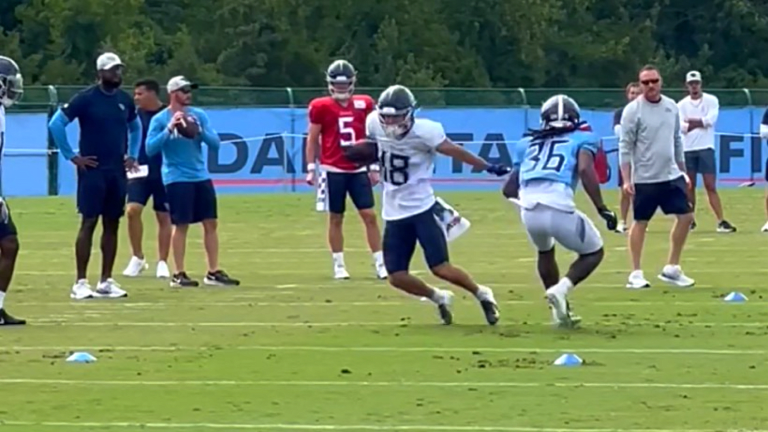 WATCH: Titans rookie WR Kyle Philips impresses with shifty moves