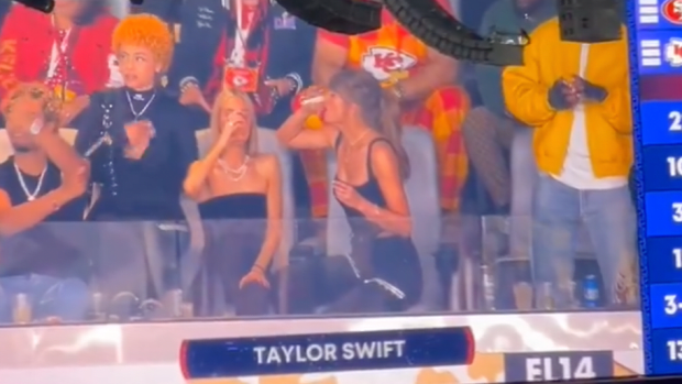 Taylor Swift proves she's one of us with epic beer-chugging moment in ...