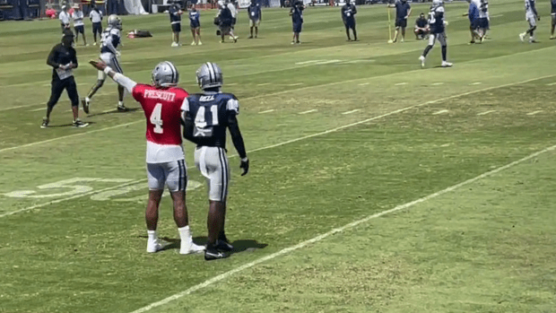 Dak Prescott and Cowboys defense exchange trash talk during practice