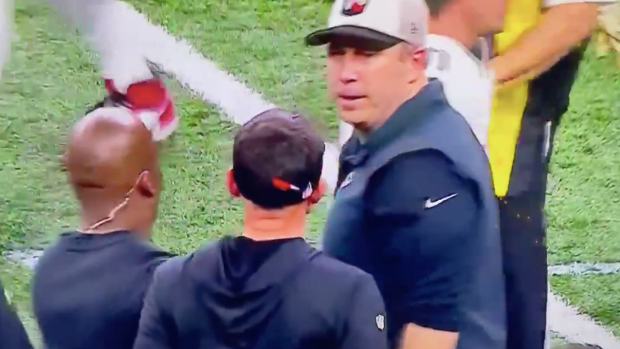 Falcons HC Arthur Smith loses temper on Saints HC Dennis Allen
