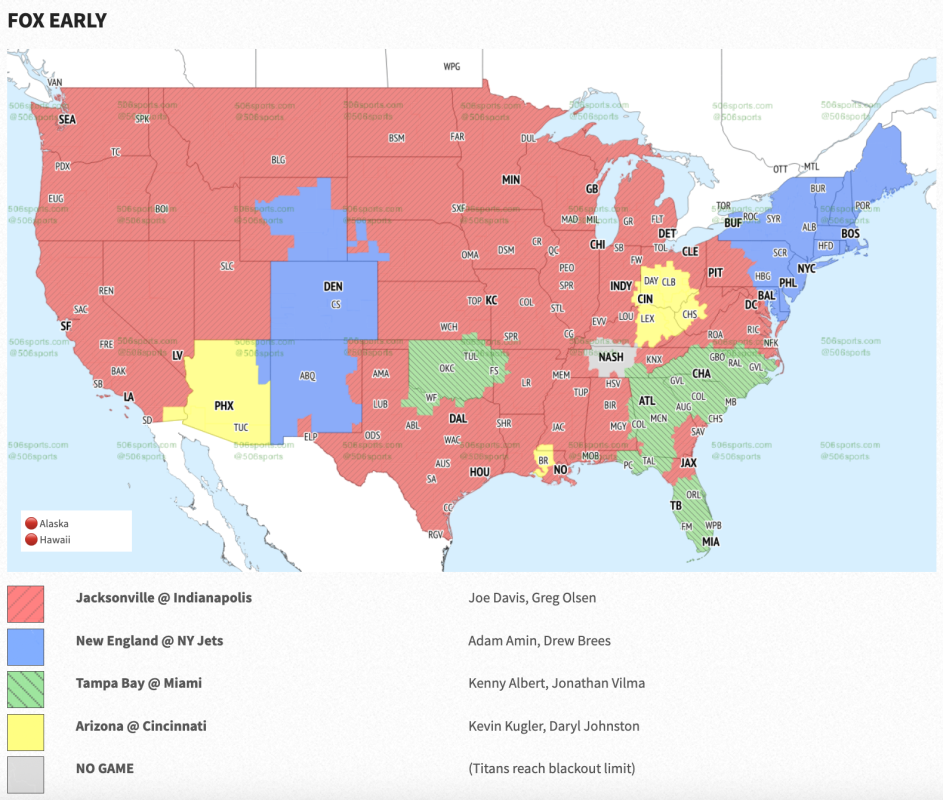 Bengals vs. Cardinals NFL Week 17 Broadcast Map: Will you be able to ...