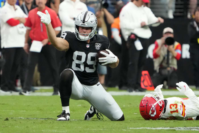 Raiders rookie tight end Brock Bowers etched his name in all sorts of record books in their loss ...