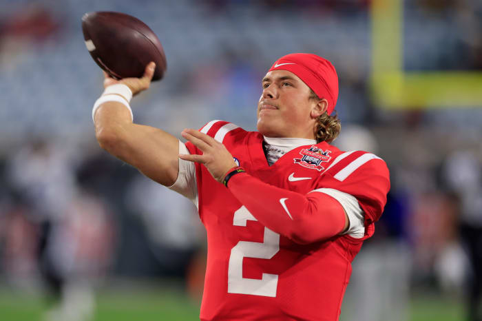 Ole Miss QB Jaxson Dart gets the recognition he deserves as Senior Bowl ...