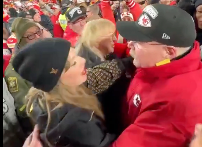 Taylor Swift shares moment with Andy Reid after AFC Championship Game ...