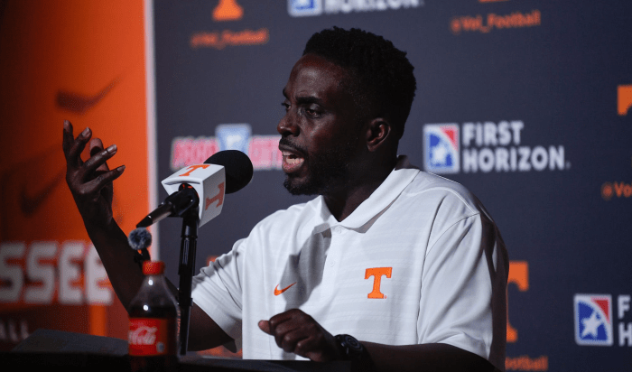 Tim Banks leaves no doubt how he feels to be back with the Tennessee ...