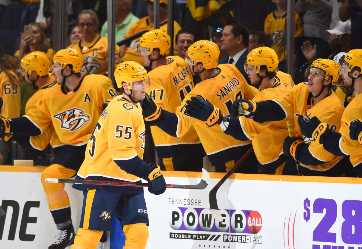 Predators make defensive call-ups after injuries to Carrier, Lauzon
