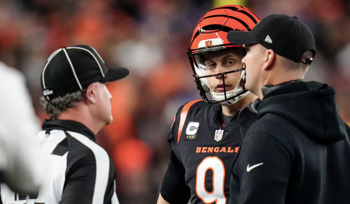 Bengals head coach Zac Taylor discusses emotional moment with Bills ...
