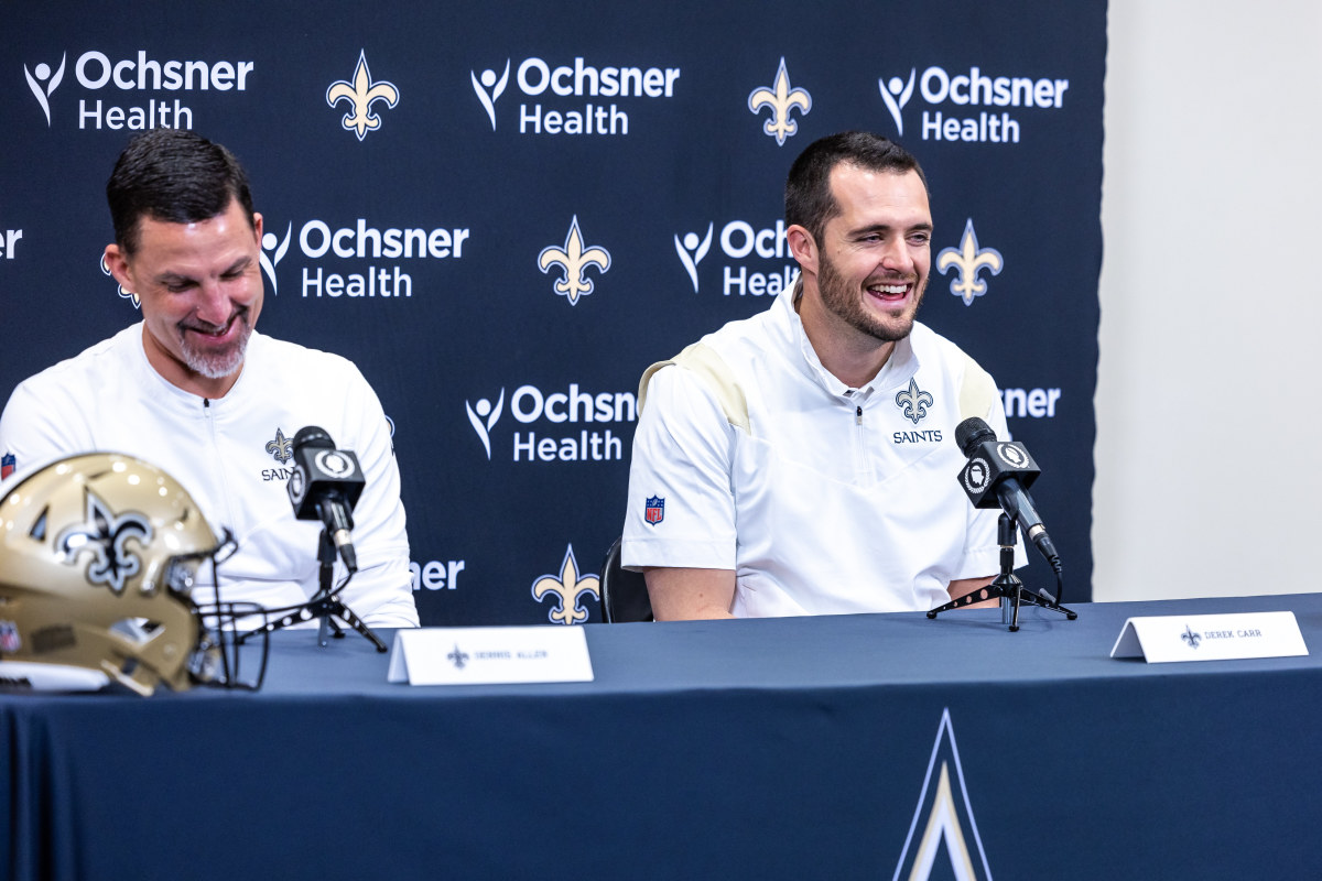 Saints QB Derek Carr reacts to team's latest move Saints QB Derek Carr reacts to team's latest move