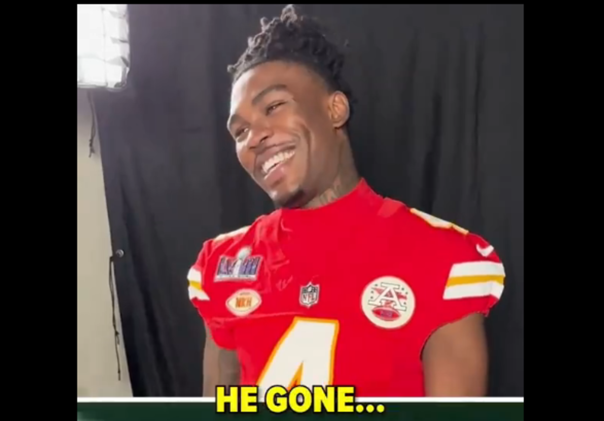 Chiefs WR Rashee Rice's reaction to seeing Andy Reid's iconic punt ... Chiefs WR Rashee Rice's reaction to seeing Andy Reid's iconic punt ...