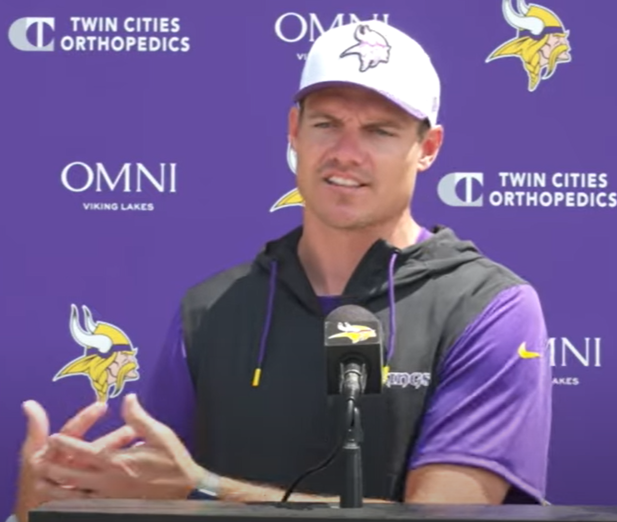 Vikings Kevin O'Connell breaks down the players in contention for a ...