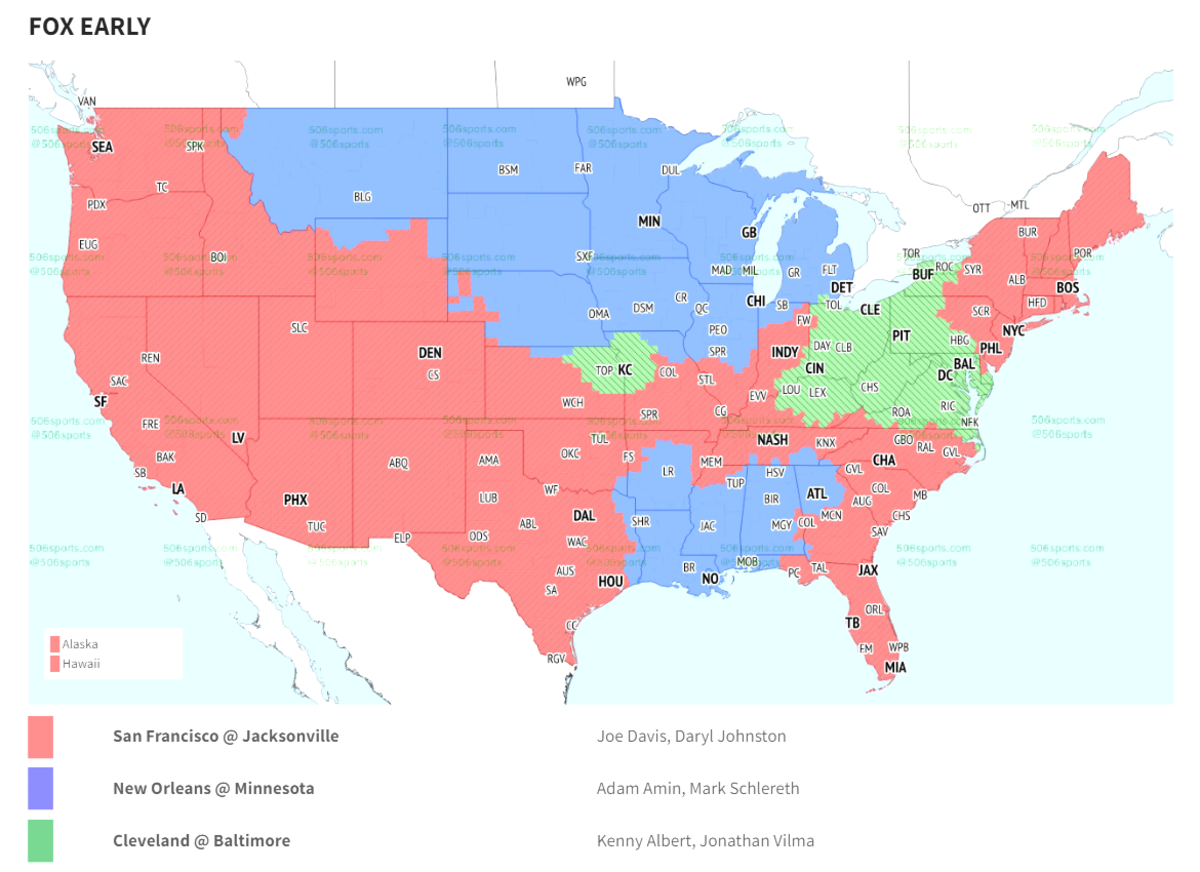 Ravens vs. Browns Week 10 broadcast map: Will you be able to watch on TV?