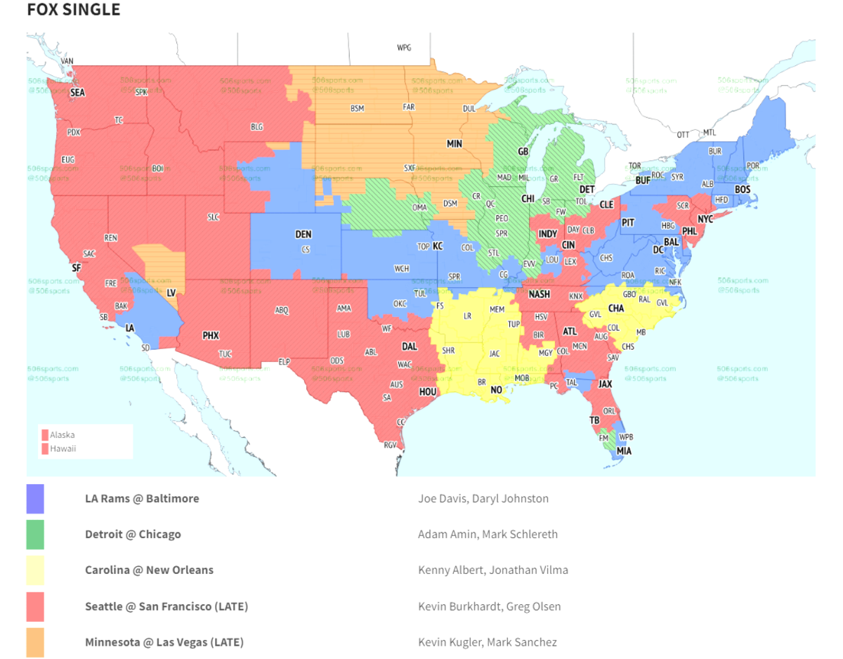 Ravens vs. Rams Week 14 broadcast map: Will you be able to watch on TV?