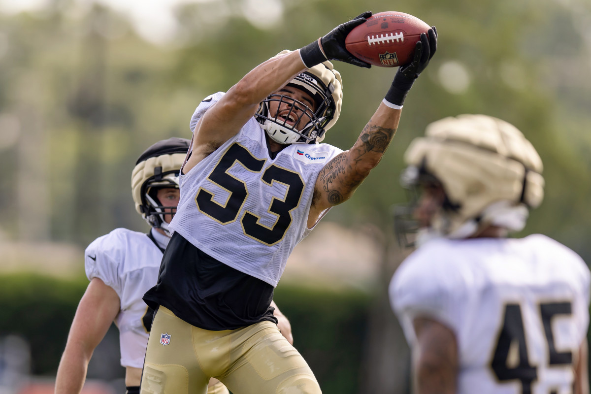 Zack Baun takes a subtle shot at the New Orleans Saints before his ...