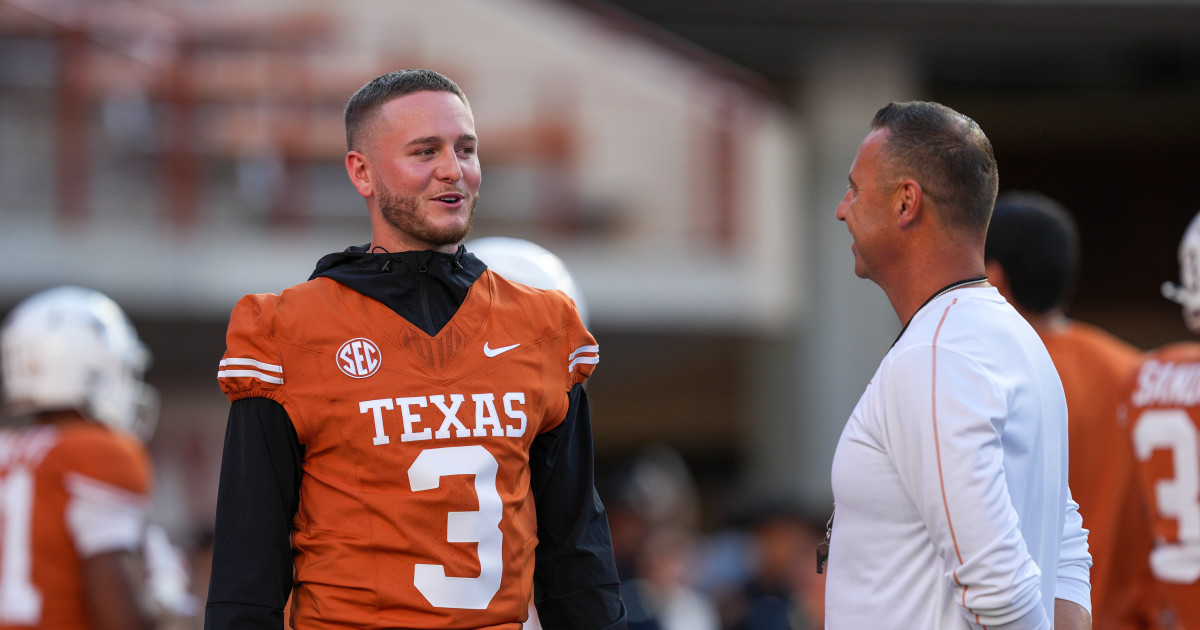 Texas QB Quinn Ewers keeps close relationship with Steve Sarkisian to bounce back after previous ...