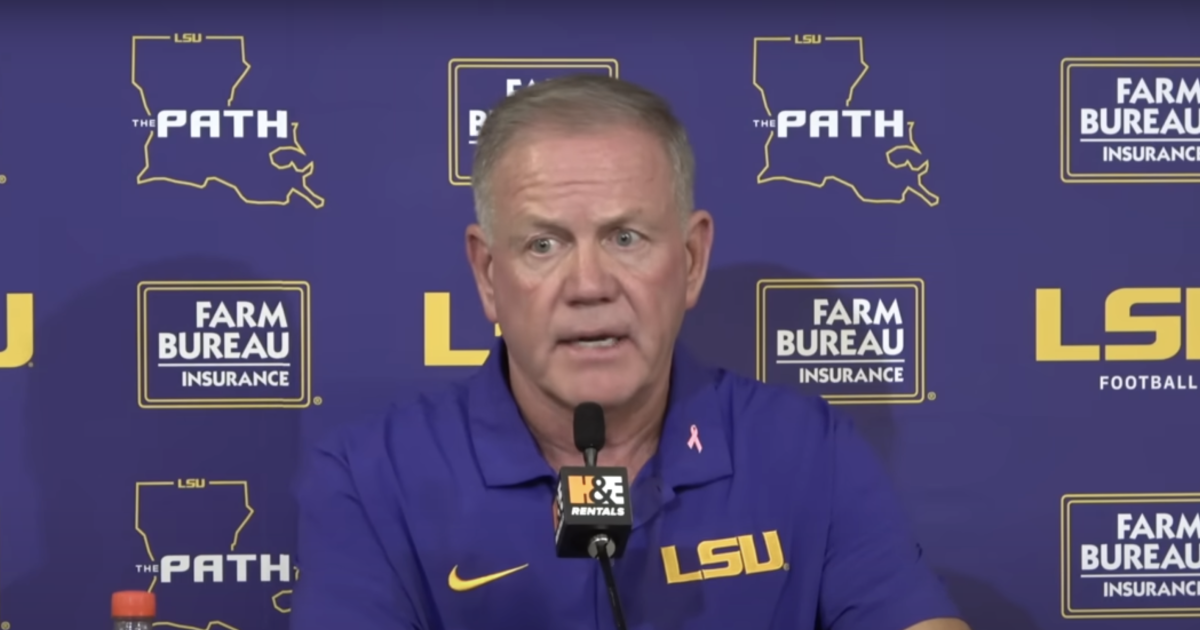 LSU Tigers' head coach Brian Kelly gushes over growth from Garrett ...