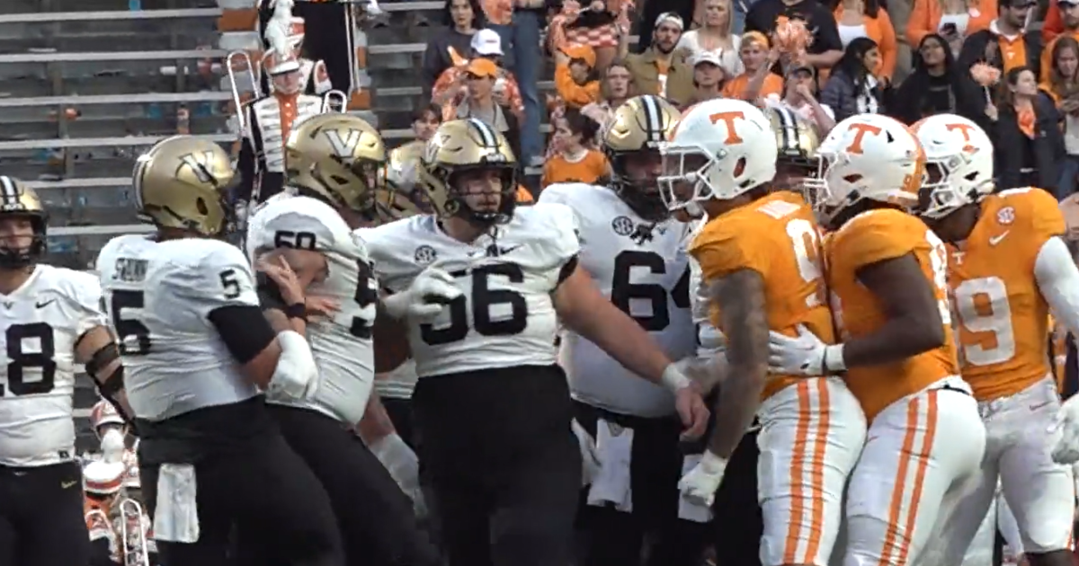 Tempers flare and benches clear in Tennessee vs. Vanderbilt - A to Z Sports