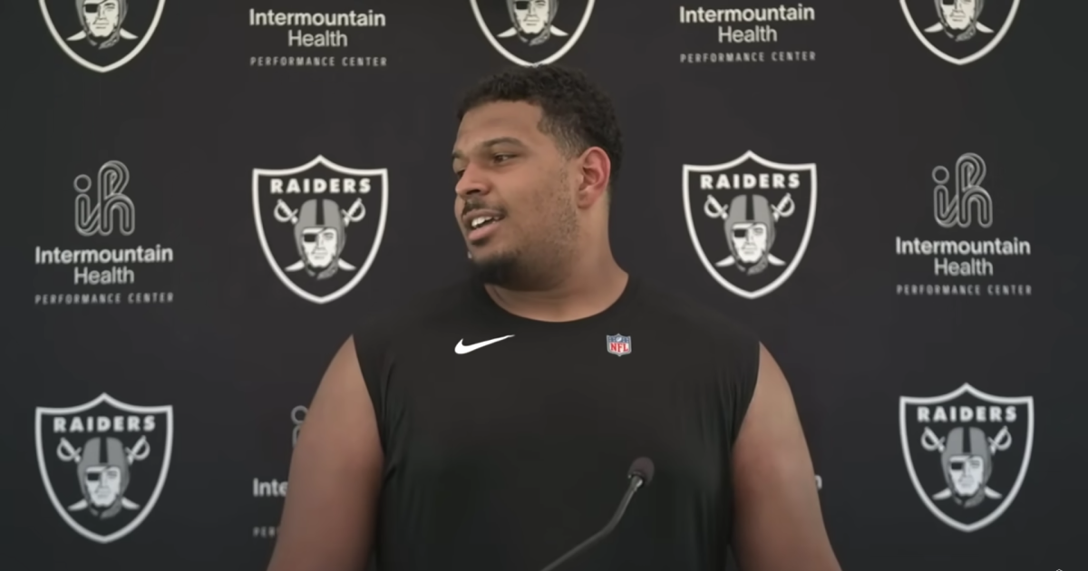 Raiders rookie OL Caleb Rogers lays down the hammer on the expectations ...