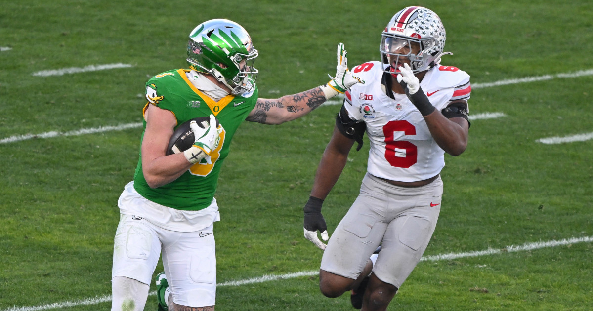 NFL's next Travis Kelce? Oregon TE Terrance Ferguson sees resemblances ...