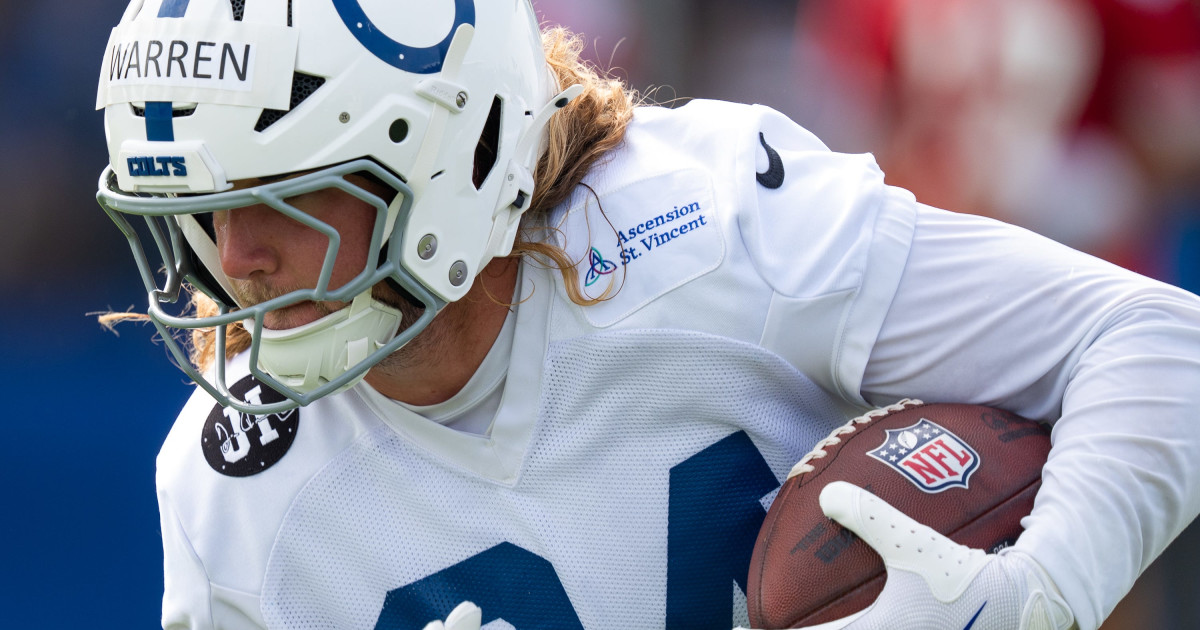 Colts rookie Tyler Warren's highlight reel catch in training camp gets ...