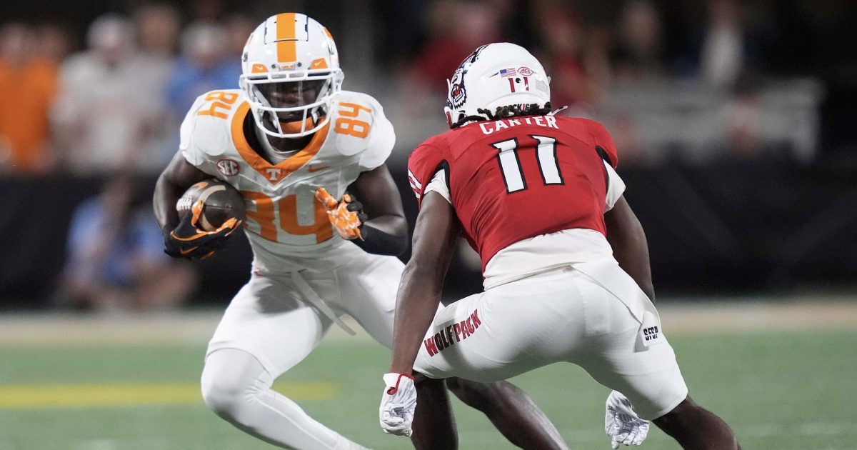 Former Tennessee Vols WR Kaleb Webb, who transferred to Maryland after ...