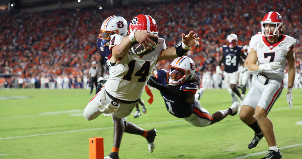Georgia QB Gunner Stockton pulls off the ultimate move to slap Auburn ...