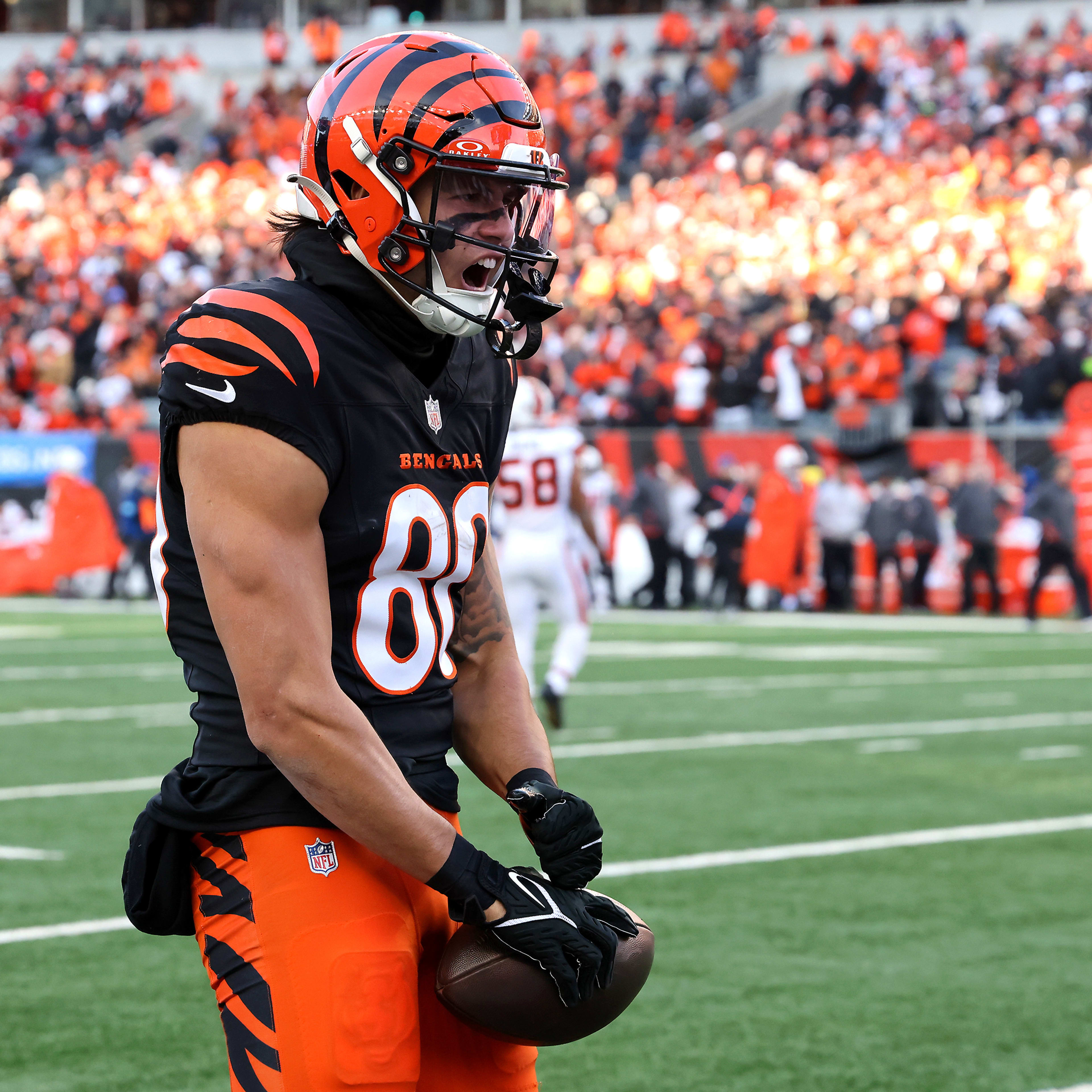 Bengals WR Andrei Iosivas explains the practicality behind his offseason change and the results ...