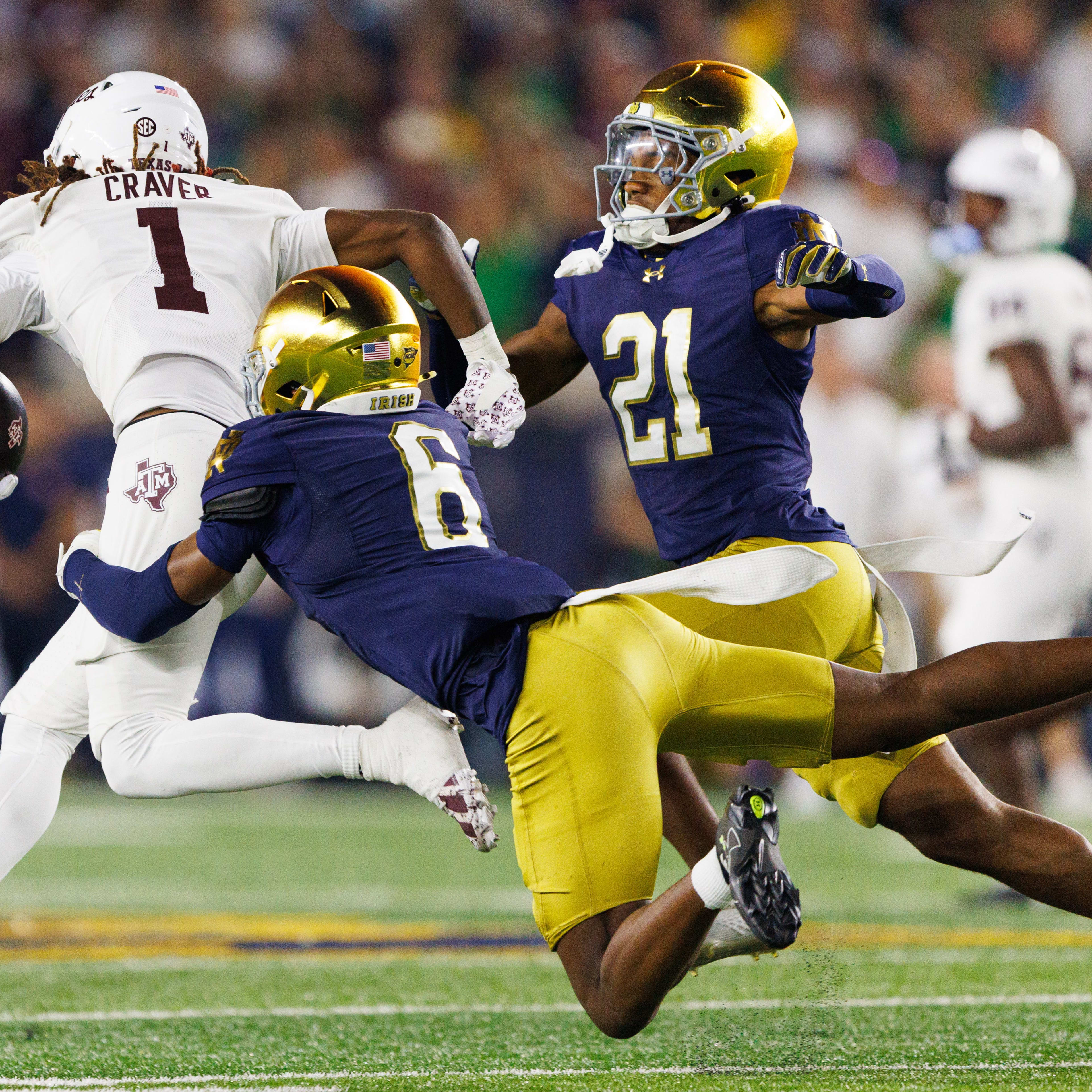 Notre Dame LB Drayk Bowen takes the media through what went wrong during the game-winning ...