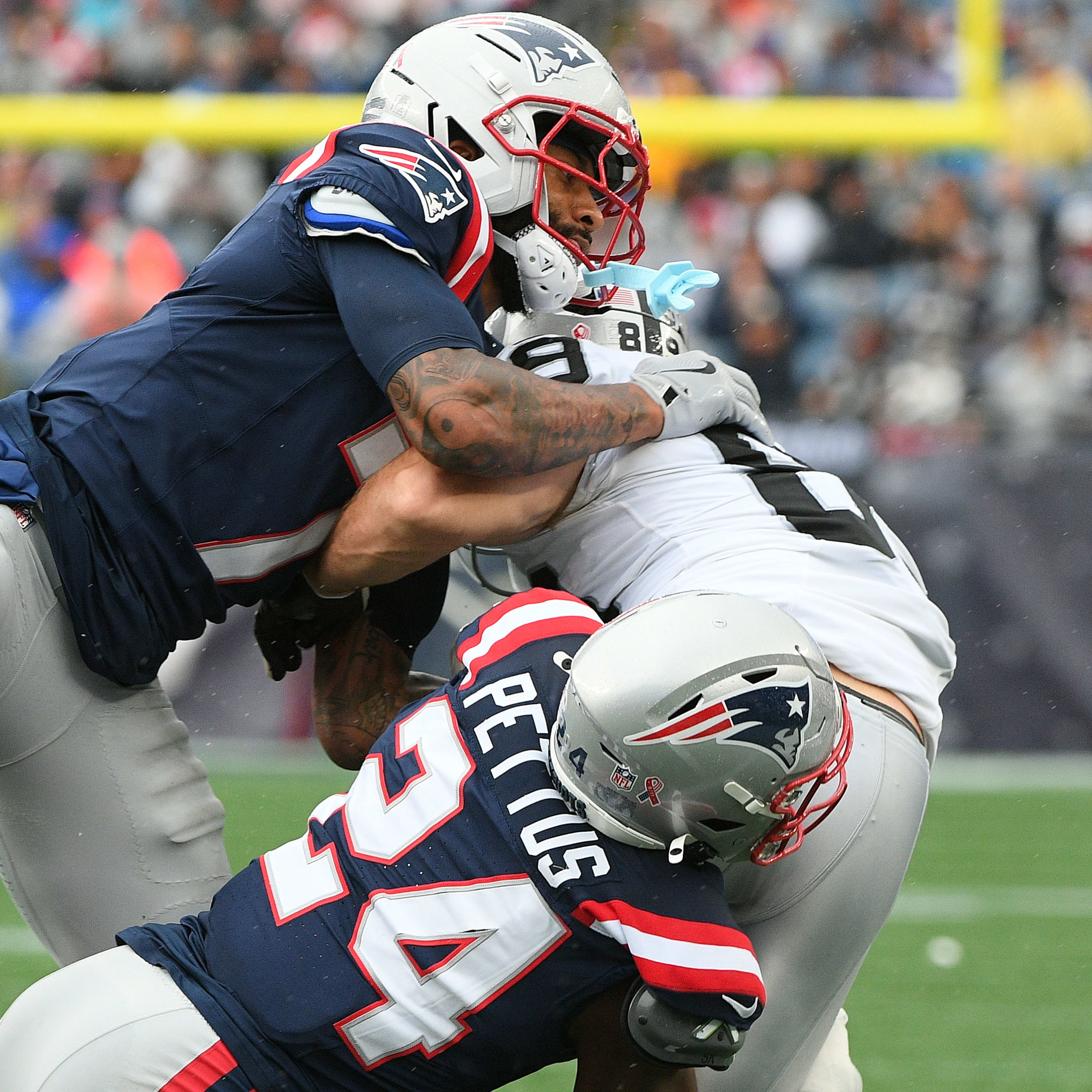 Drake Maye pulls out a hilarious and celebration during the Patriots ...