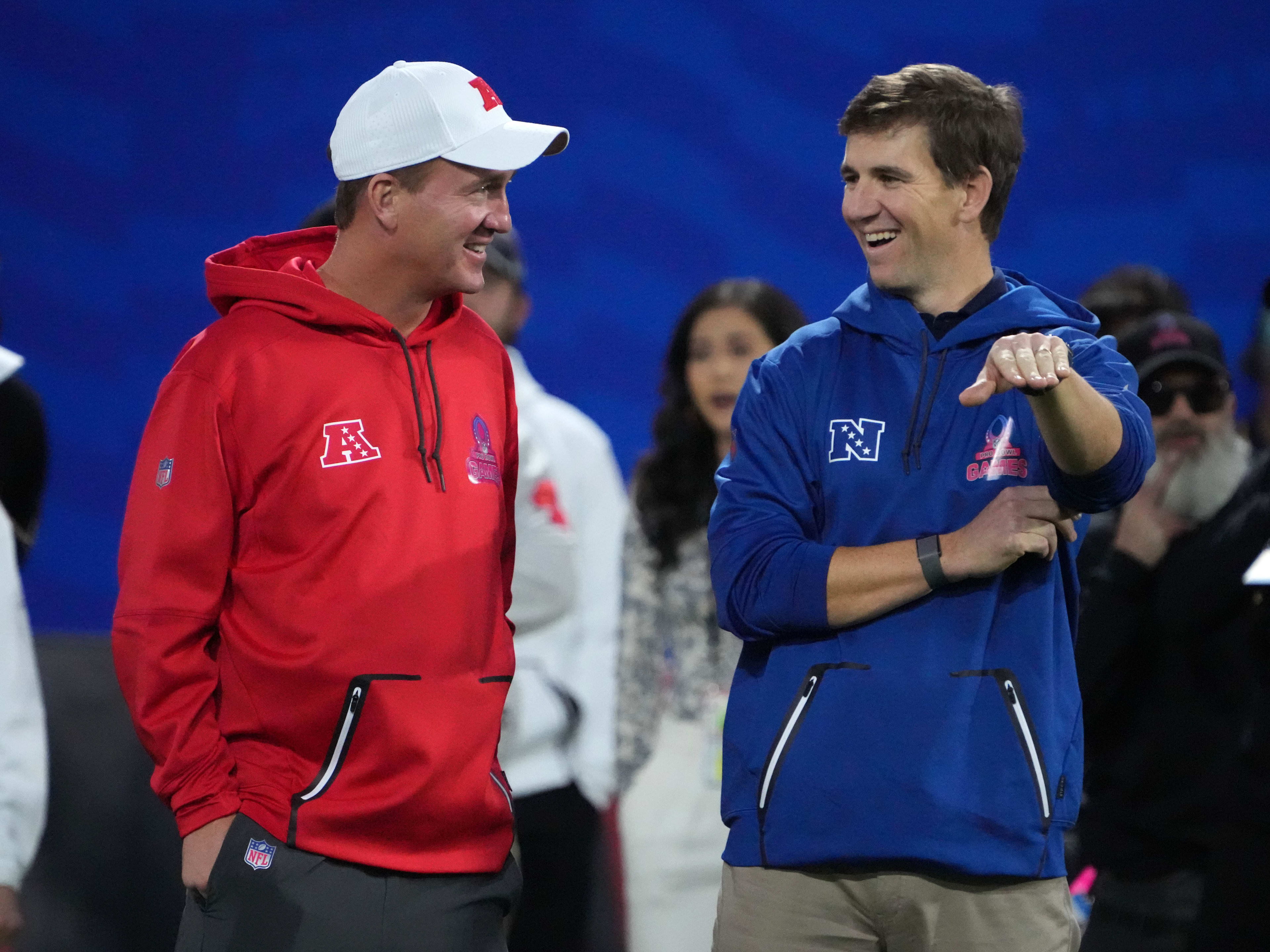 Giants legend Eli Manning's brother Peyton Manning took full advantage ...