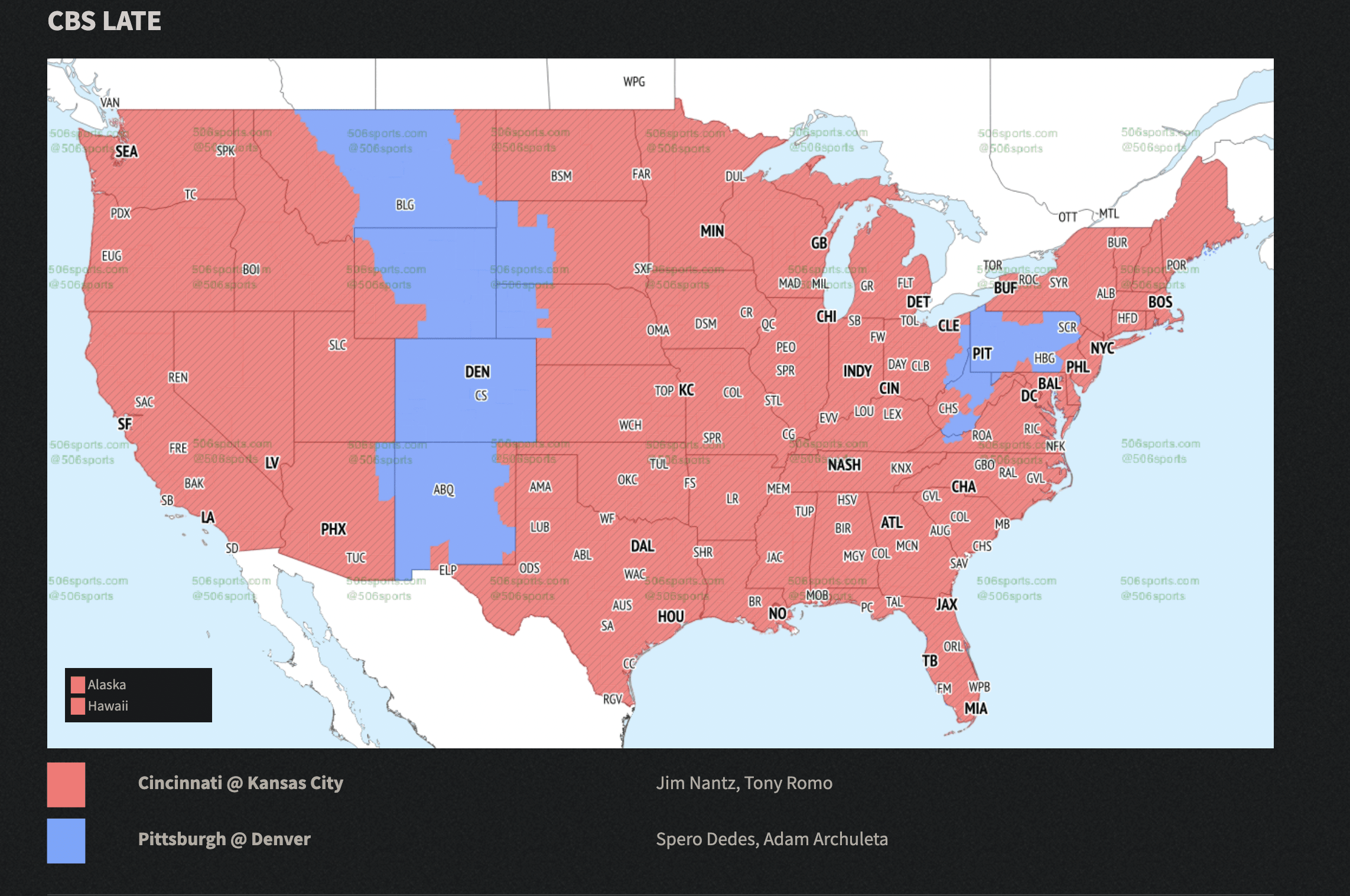 Pittsburgh Steelers @ Denver Broncos Week 2 broadcast map: Will you be ...