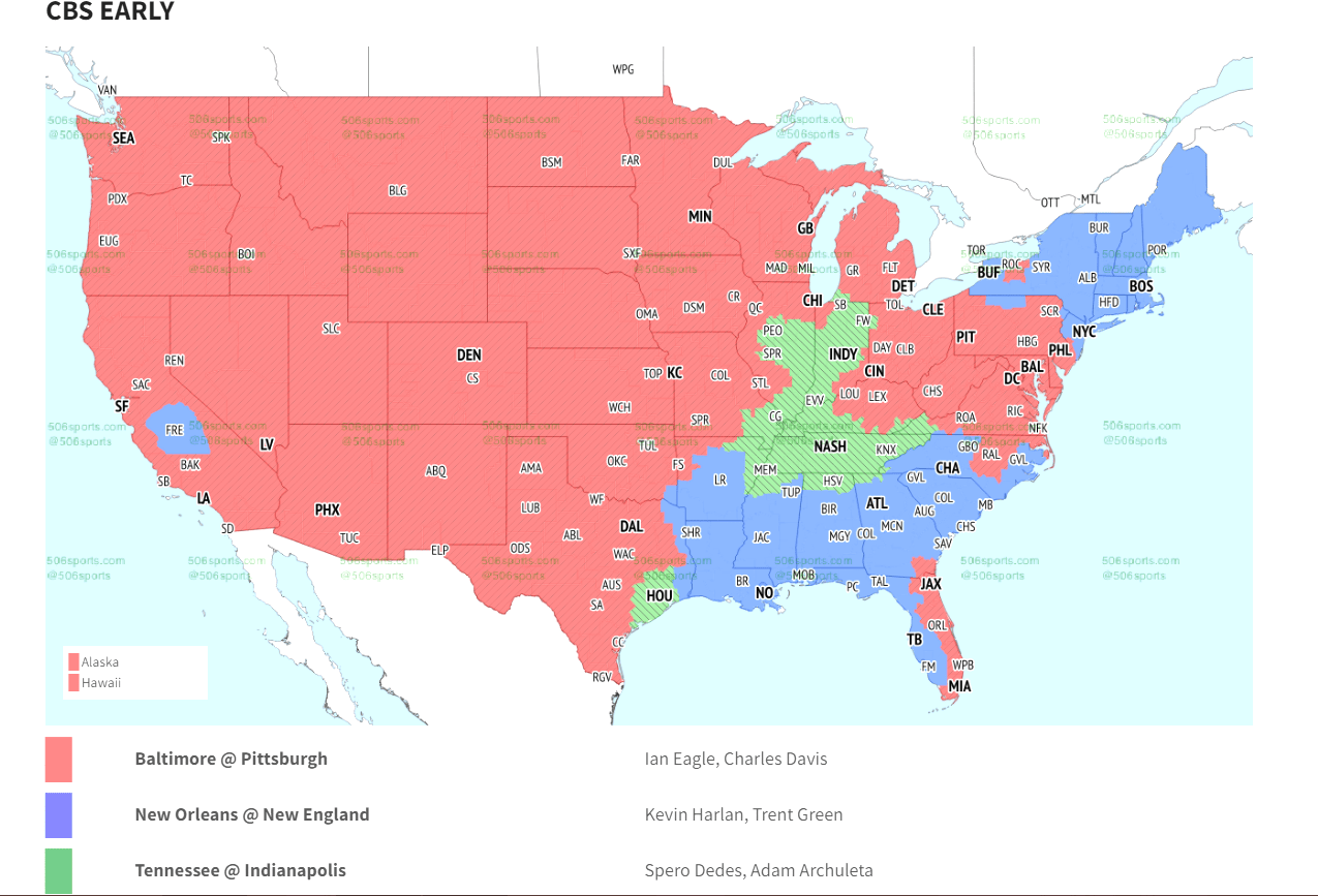 Ravens vs. Steelers Week 5 broadcast map: Will you be able to watch on ...