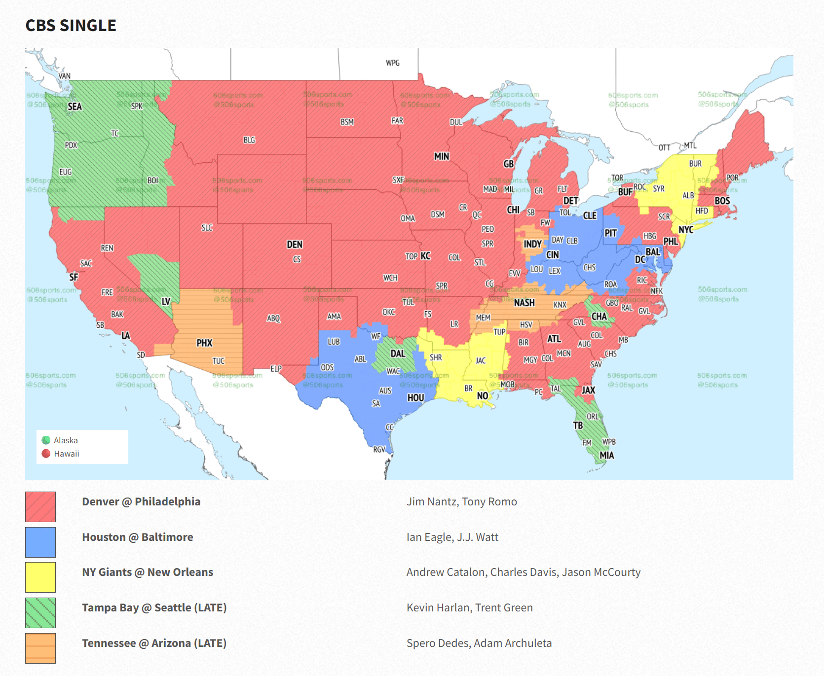 Tampa Bay Buccaneers at Seattle Seahawks Week 5 broadcast map — Will ...