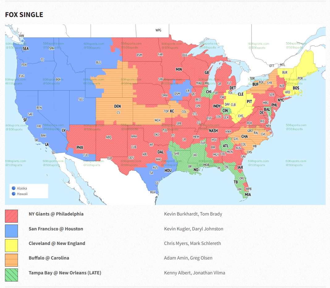 New Orleans Saints vs. Tampa Bay Buccaneers Week 8 broadcast map: Will ...