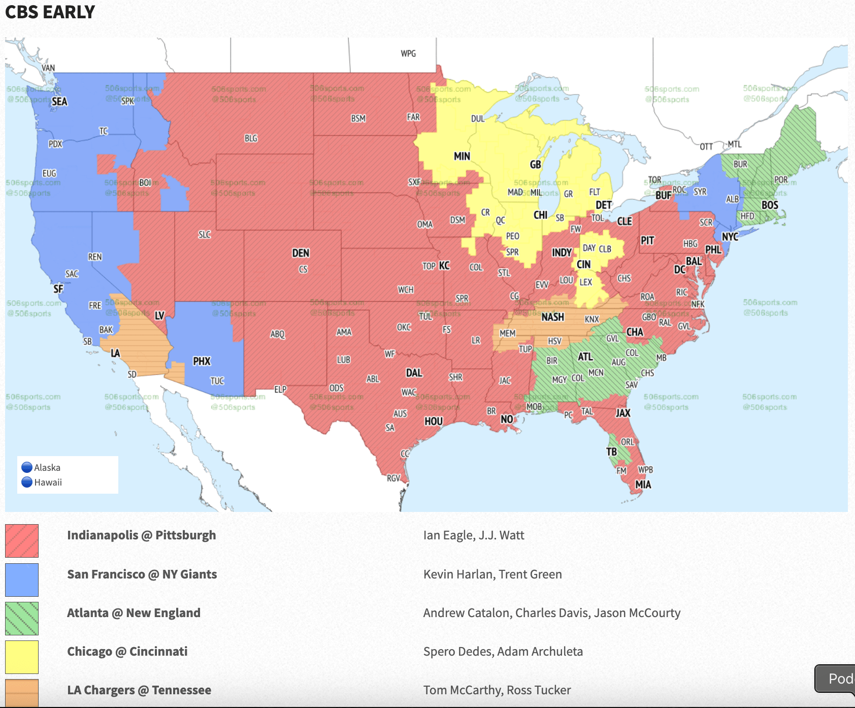 Bengals vs. Bears NFL Week 9 Broadcast Map: Will you be able to watch ...