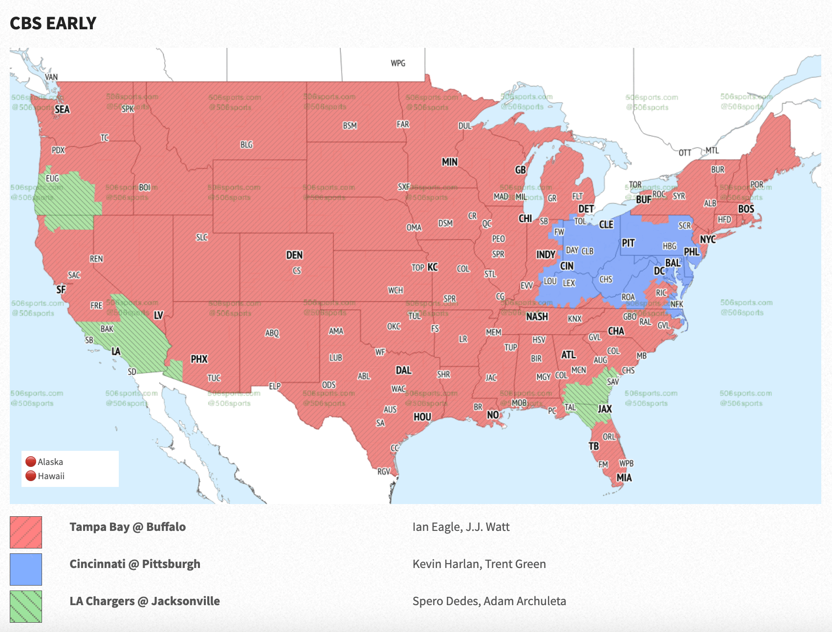 Bengals at Steelers NFL Week 11 Broadcast Map: Will you be able to ...