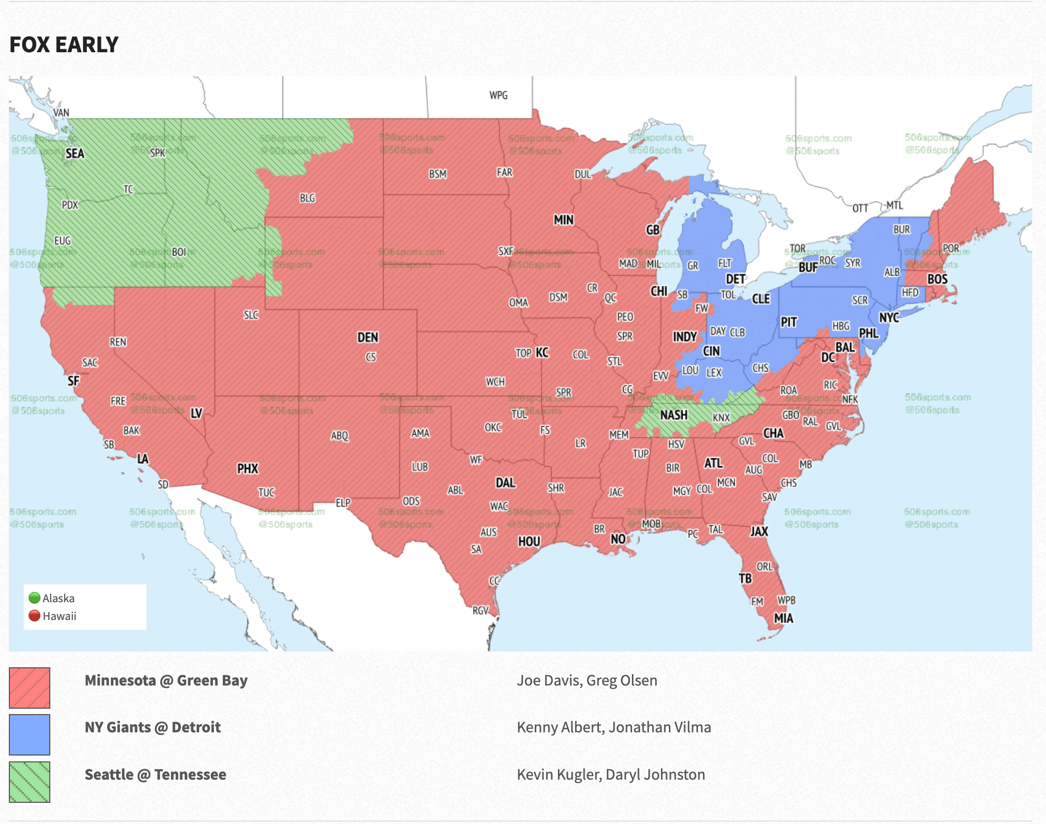 Giants vs. Lions NFL Week 12 broadcast map: How to watch New York vs ...
