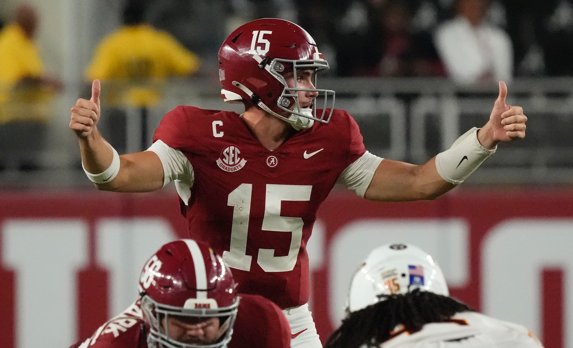 Alabama QB Ty Simpson mentions Peyton Manning and Derek Dooley while ...