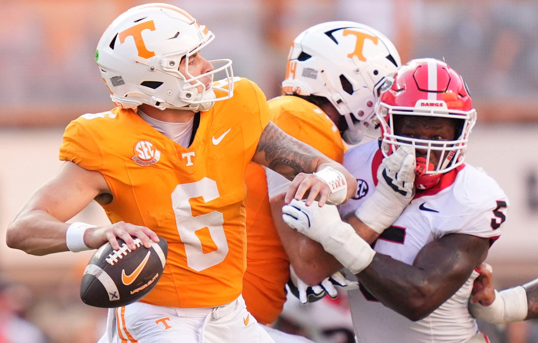 Where ESPN ranks Tennessee Vols QB Joey Aguilar after the first 2 ...
