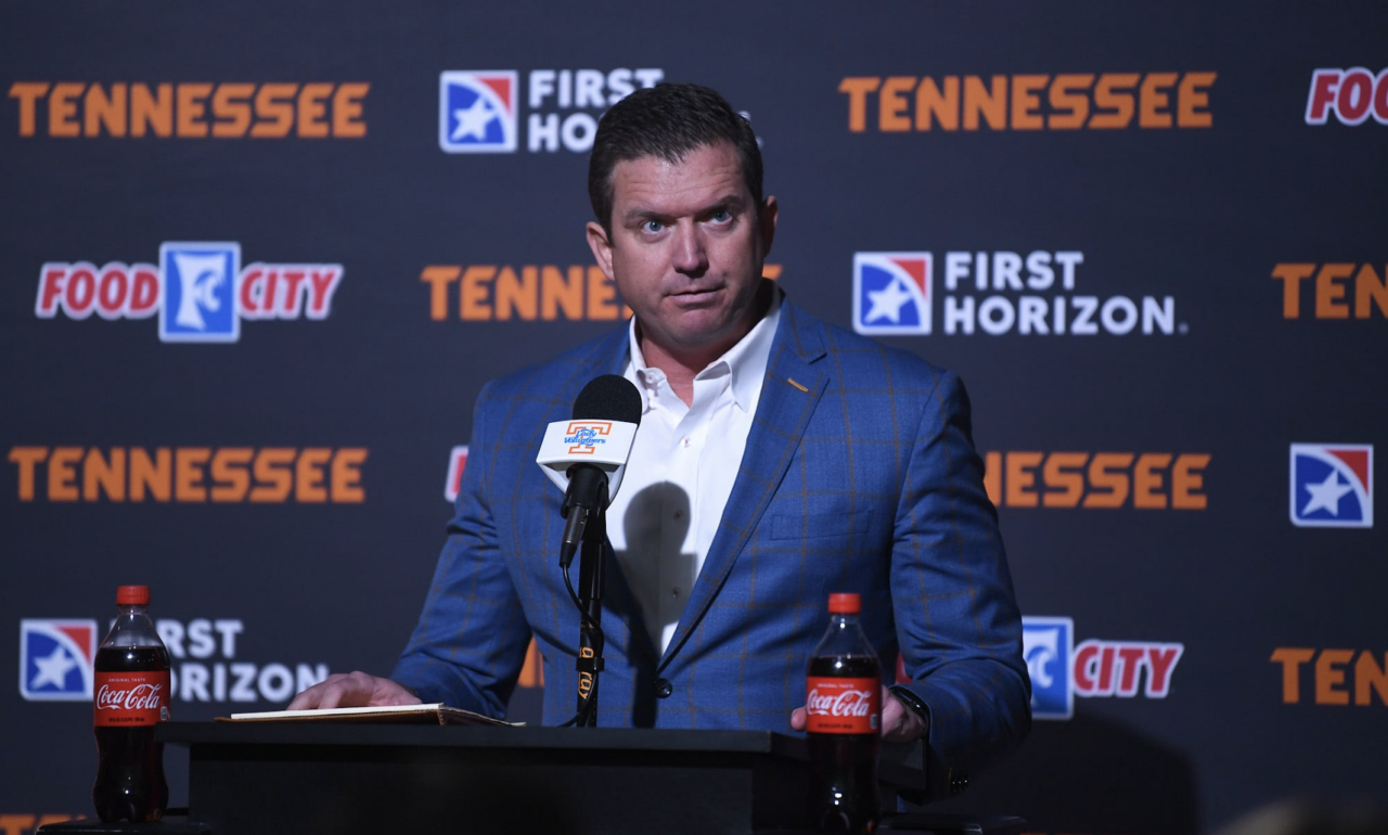 Tennessee athletic director Danny White addresses the Lady Vols ...